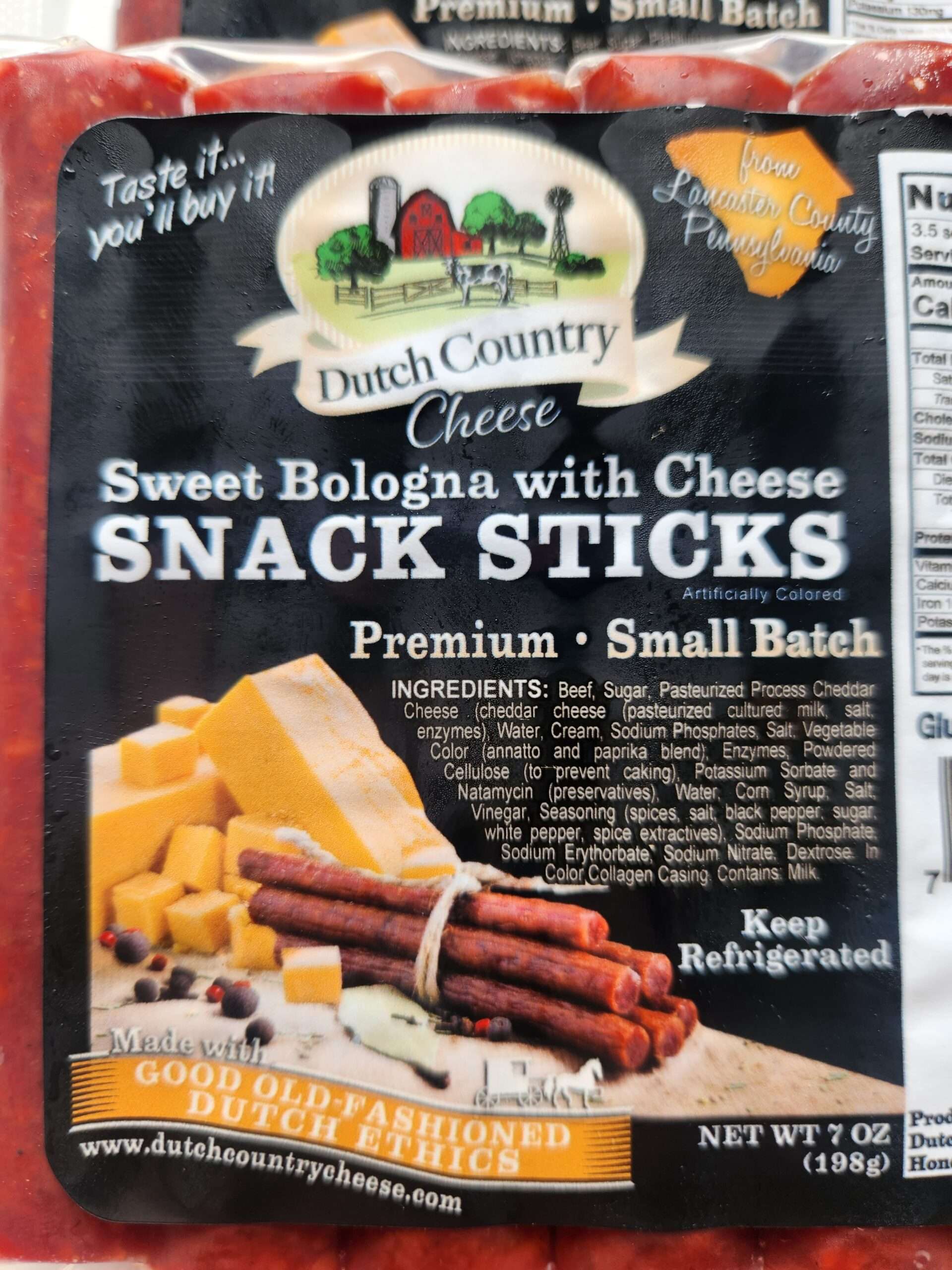 Sweet Bolonga Cheese Snack Sticks - Dutch Country Cheese Sales